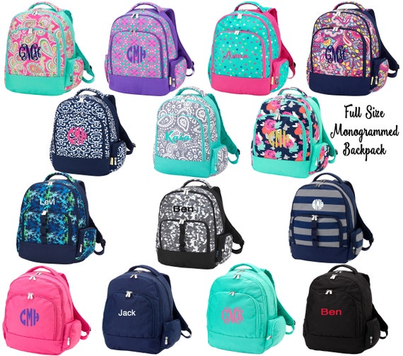 Personalized Backpack / Back to School / Full Size Backpack / | Etsy