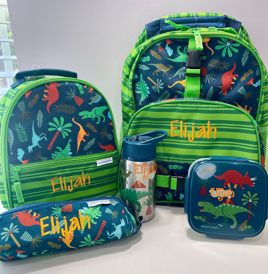 Personalized Dinosaur Backpack Set / Boys Dino / Back to School ...