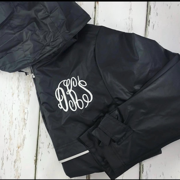 Rain Jacket Monogram - Etsy