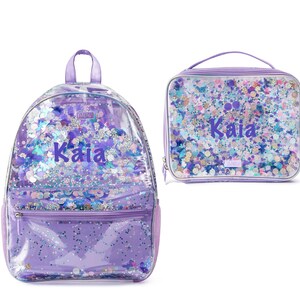 Personalized Clear Confetti Backpack and Lunchbox, Back to School for ...