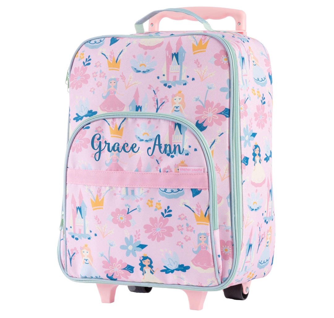Personalized Girls Princess Rolling Luggage, Going to Grandma's, Kids ...