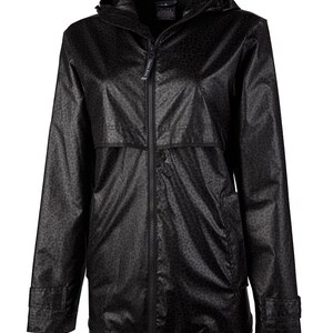 Monogrammed Rain Jacket / Leopard Rain Jacket / Charles River Rain ...