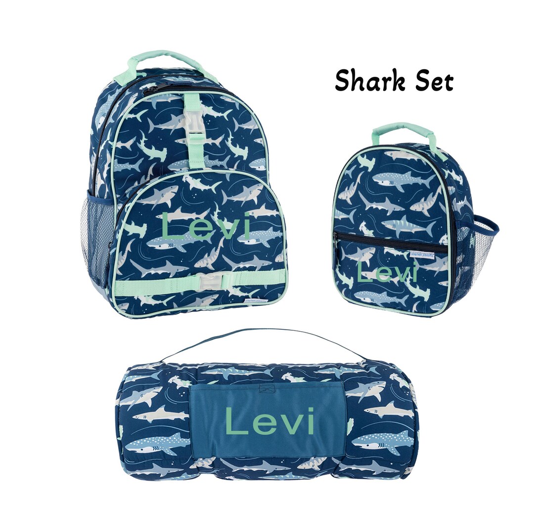 Personalized Backpack, Lunchbox and Nap Mat Set for Boys, Monogrammed ...
