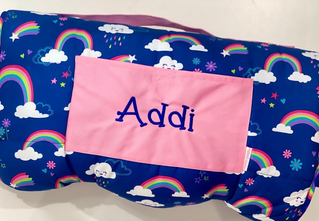 Personalized Rainbow Nap Mat for School / Childrens Nap Mat With Pillow ...