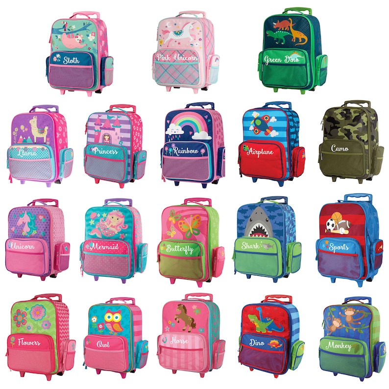 Personalized Kids Rolling Luggage, Stephen Joseph Travel Bag - Etsy