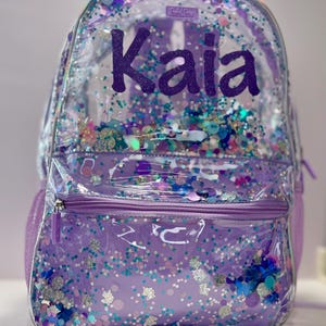 Personalized Clear Confetti Backpack and Lunchbox, Back to School for ...