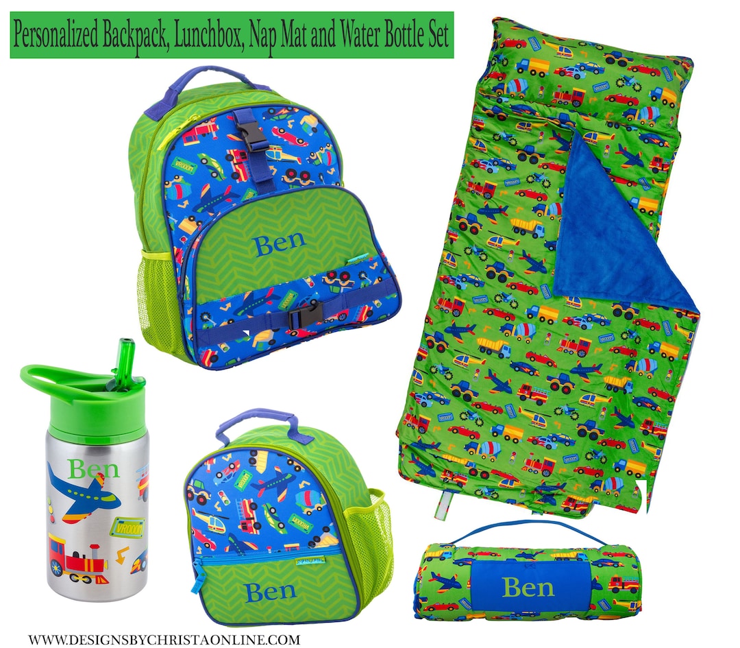 Personalized Back to School Set: Embroidered Backpack, Lunchbox, Nap ...