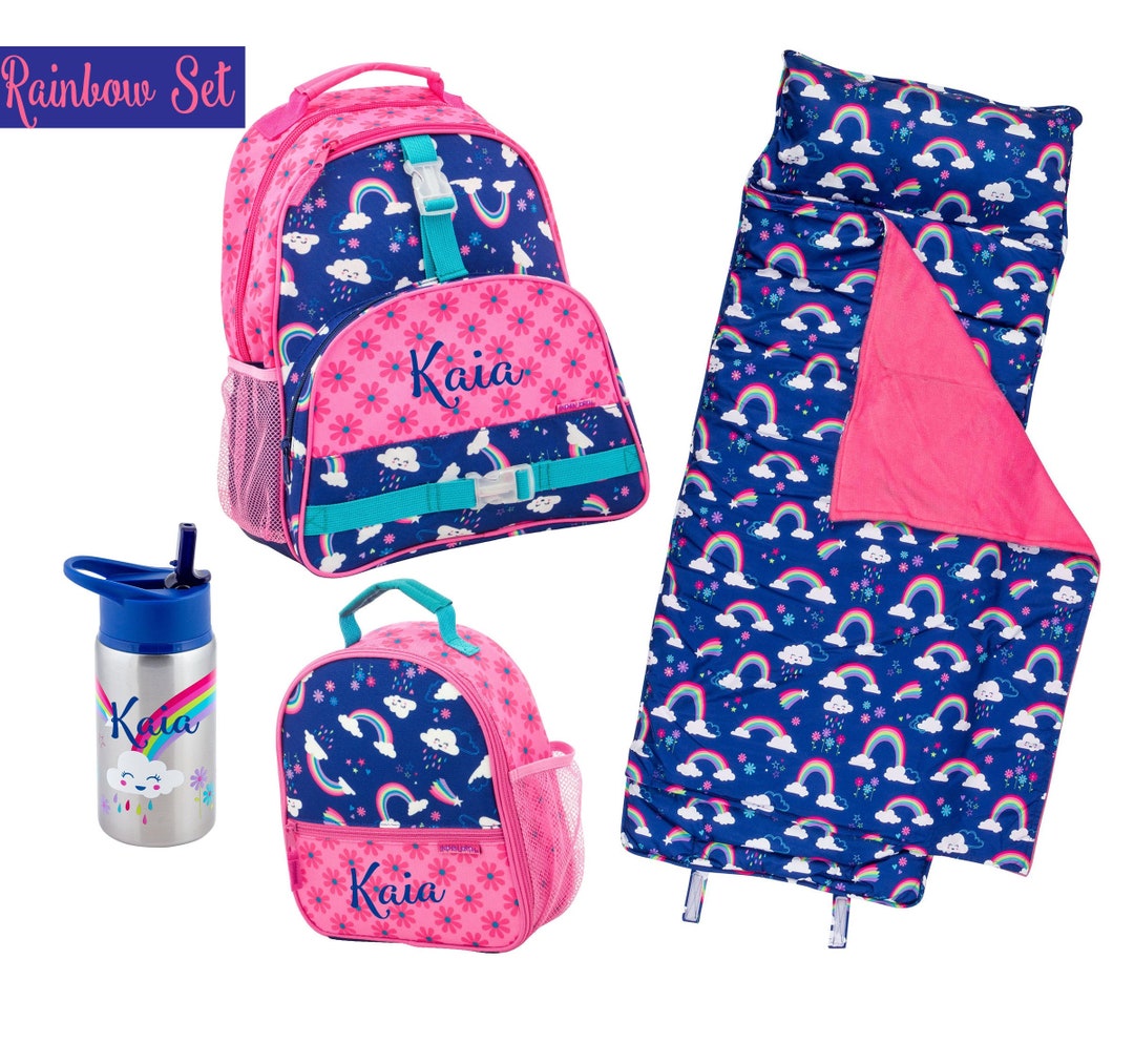 Personalized Girls Rainbow Backpack Set / Rainbow / Back to School ...