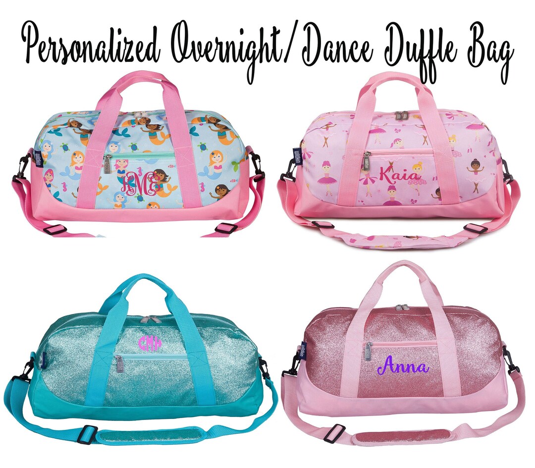 Kids Monogrammed Duffel Bag / Dance Bag / Overnight Bag / Spend the ...