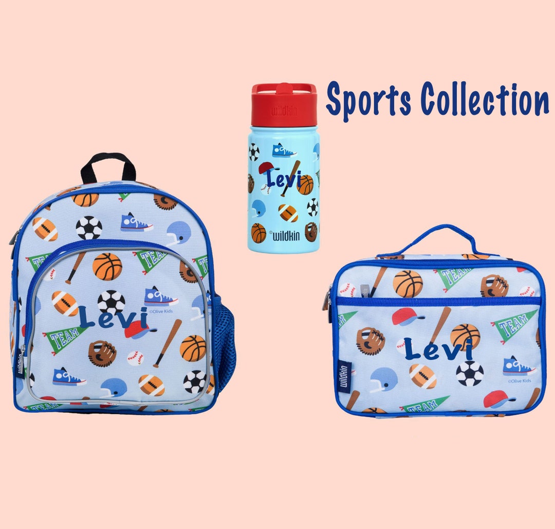 Sports Backpack Lunchbox Water Bottle Set / Monogram Backpack Lunchbox ...