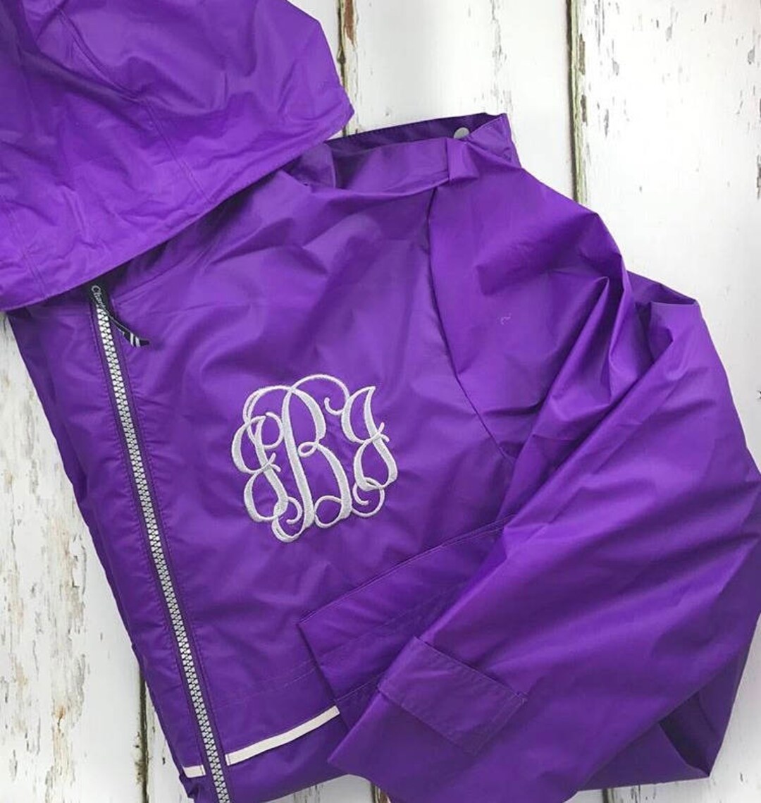 Charles River Monogrammed Rain Jacket, Monogrammed Rain Coat ...