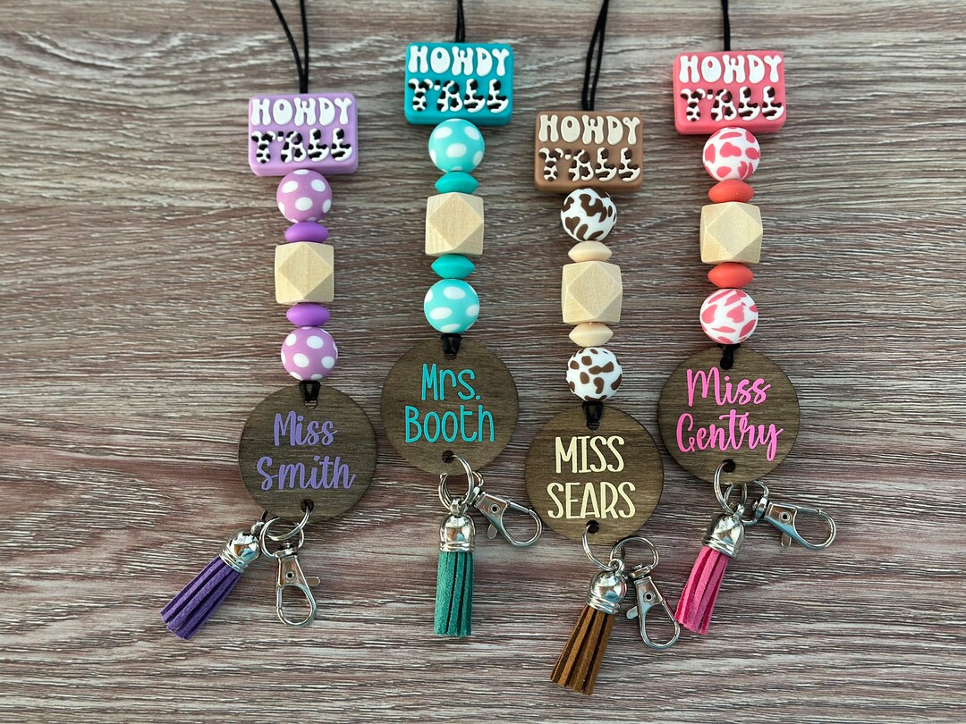 Lanyard | Teacher Gift | Personalized | Assorted Styles | Nylon Cord ...