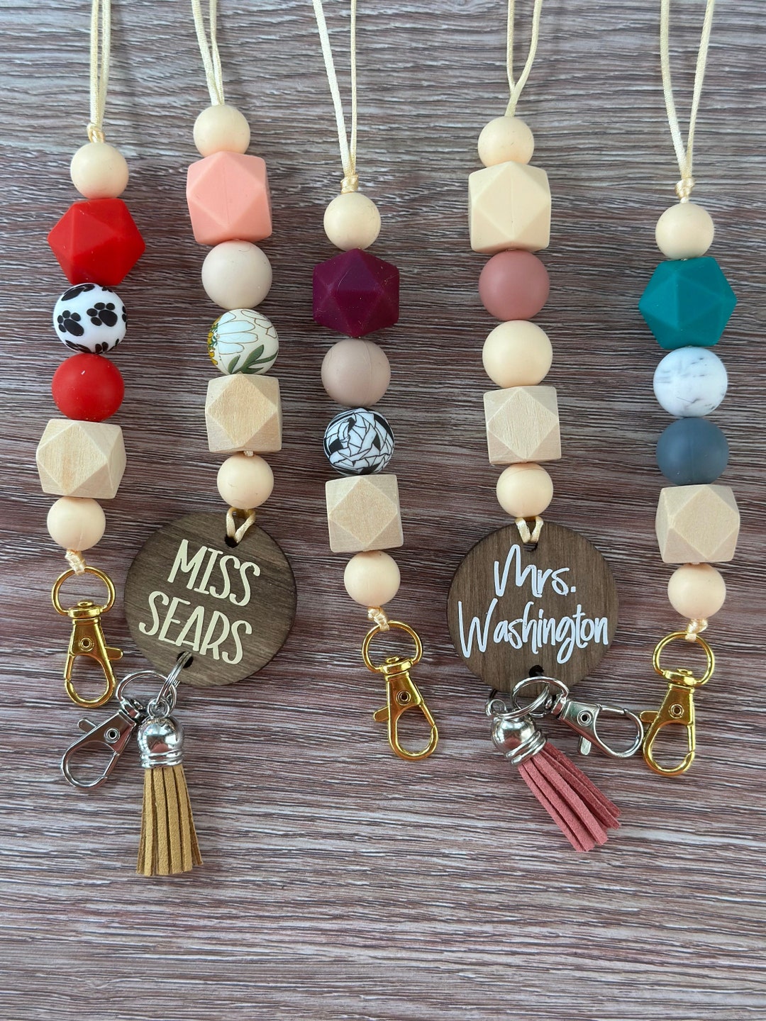Lanyard | Teacher Gift | Personalized | Assorted Styles | Nylon Cord ...