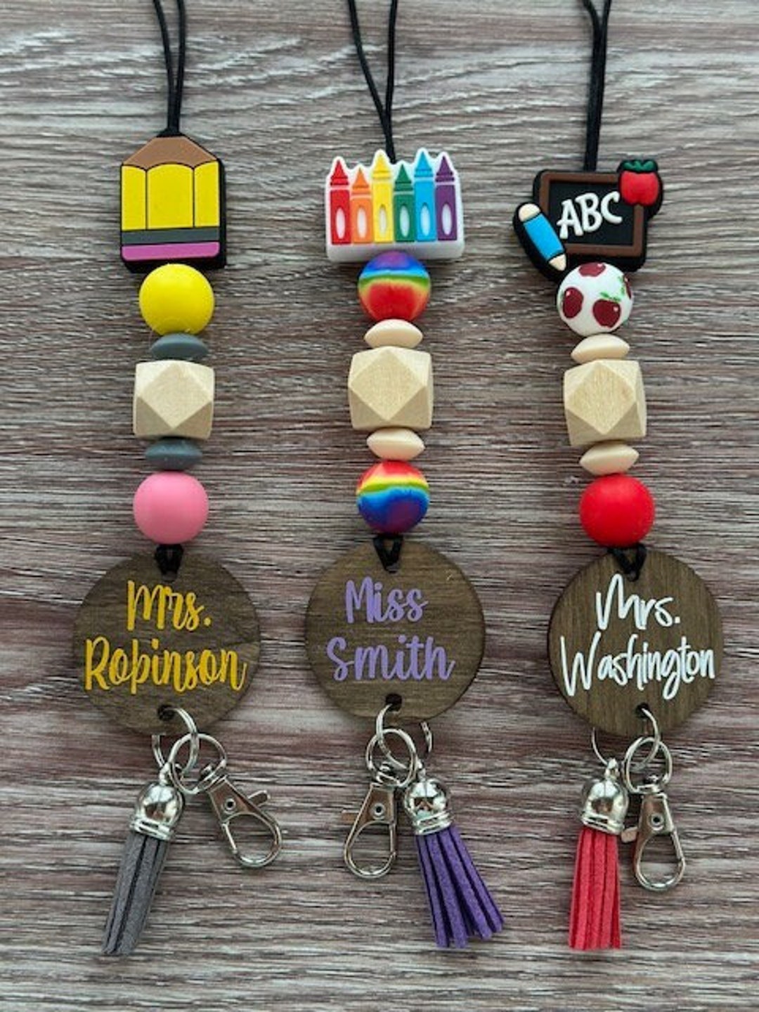 Lanyard | Teacher Gift | Personalized | Assorted Styles | Nylon Cord ...