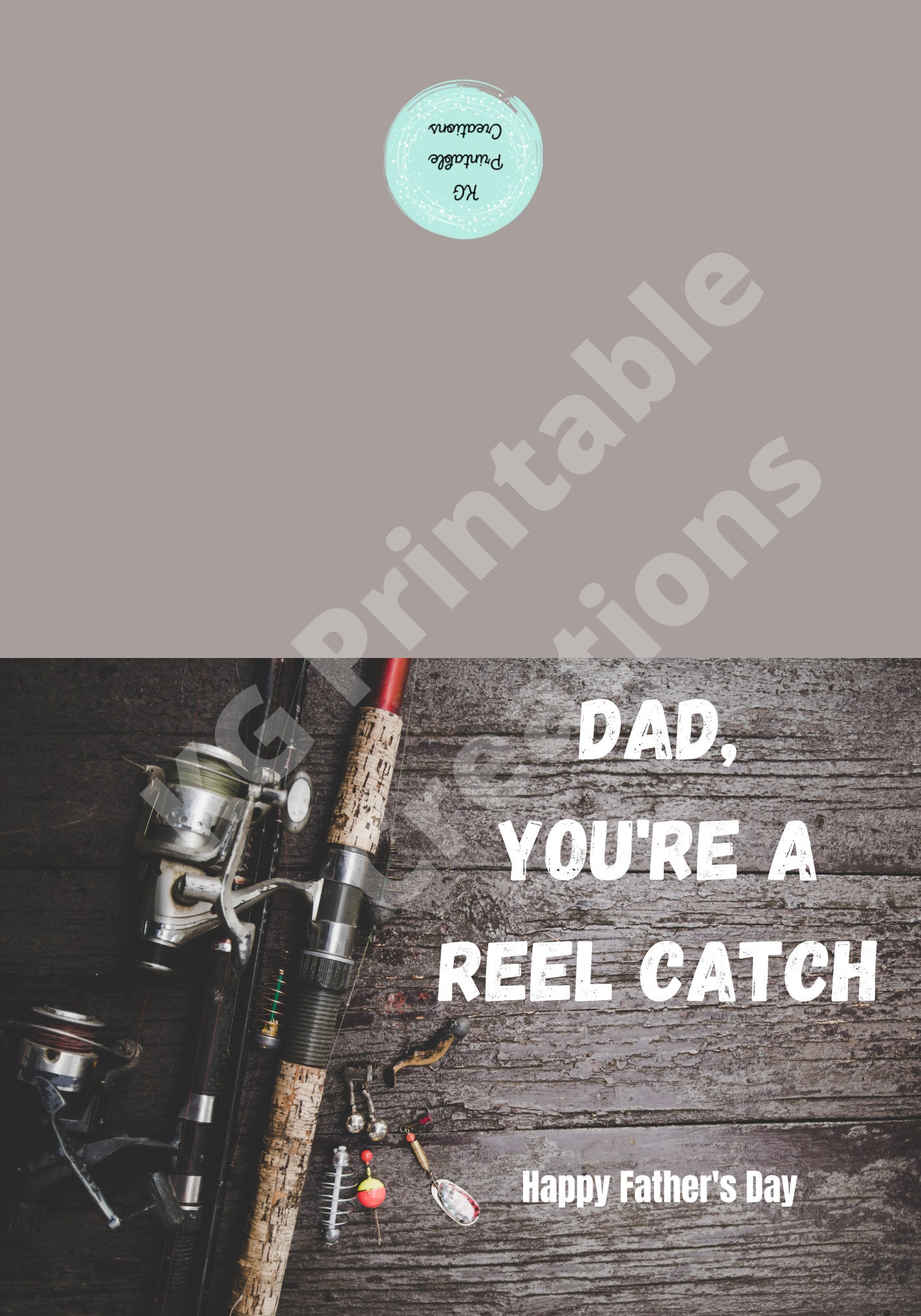 Printable Father's Day Card dad You're A Reel - Etsy