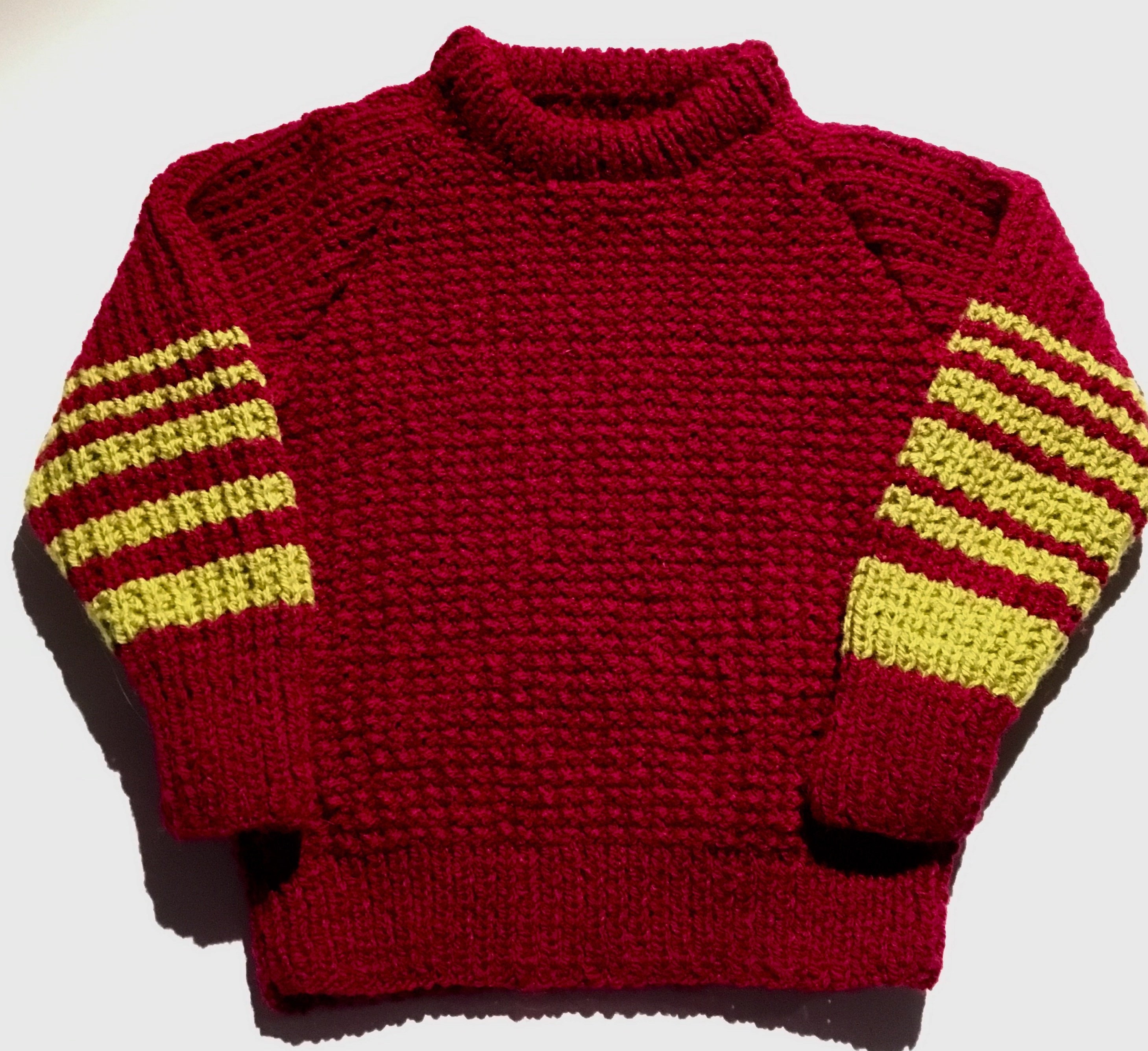 Child's Hand Knitted Round Neck Long Sleeve Jumper - Etsy