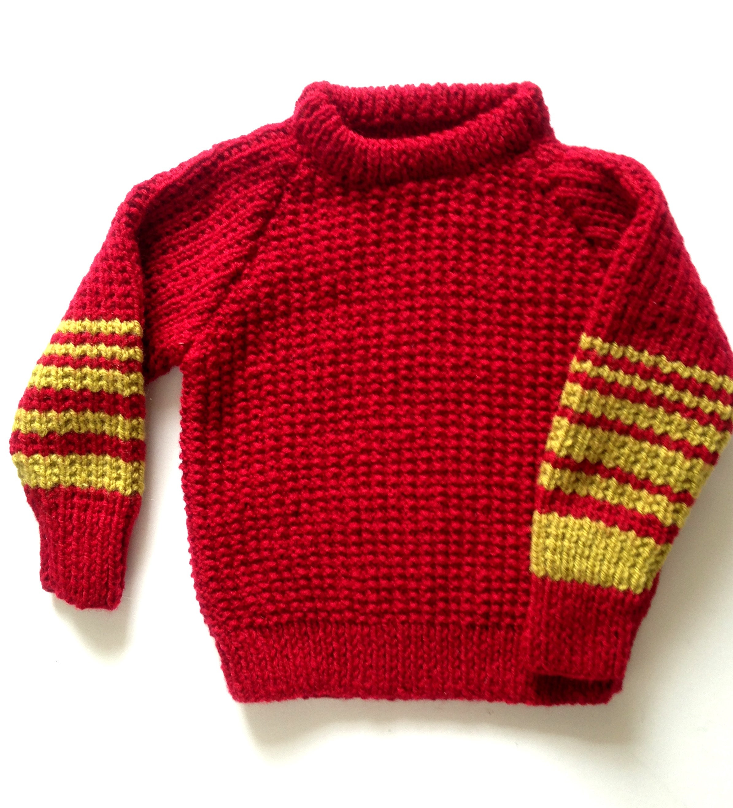 Child's Hand Knitted Round Neck Long Sleeve Jumper - Etsy