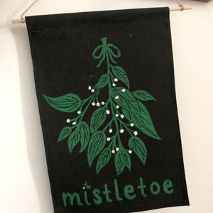 Mistletoe Banner. Holiday Decorations. Mistletoe Sign. Nature Inspired ...