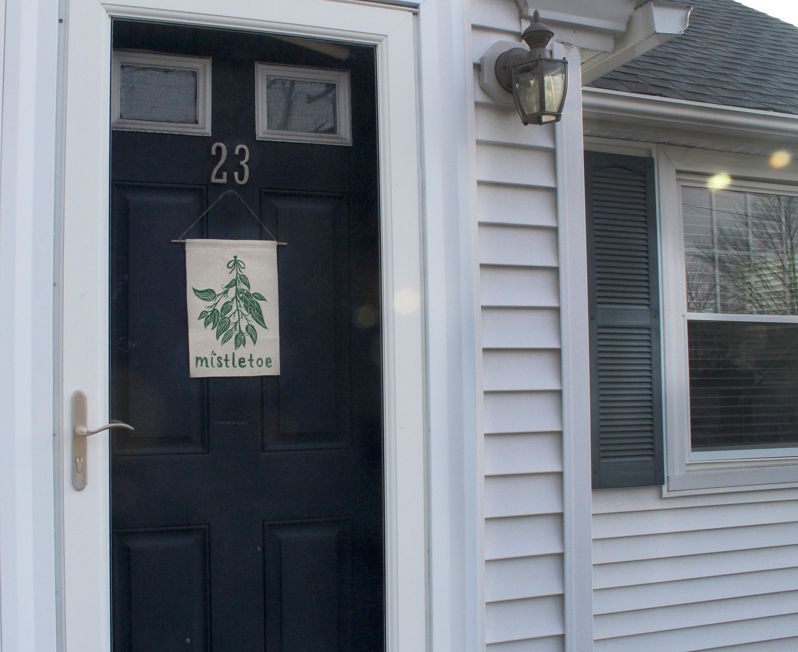 Mistletoe Banner. Holiday Decorations. Mistletoe Sign. Nature Inspired ...