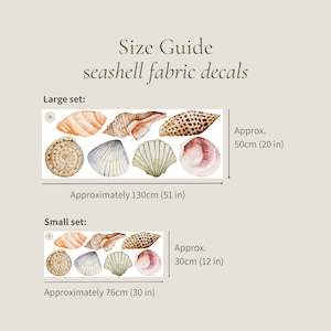 Seashell Fabric Wall Decal / Shell Wall Decal / Coastal / Ocean Wall ...