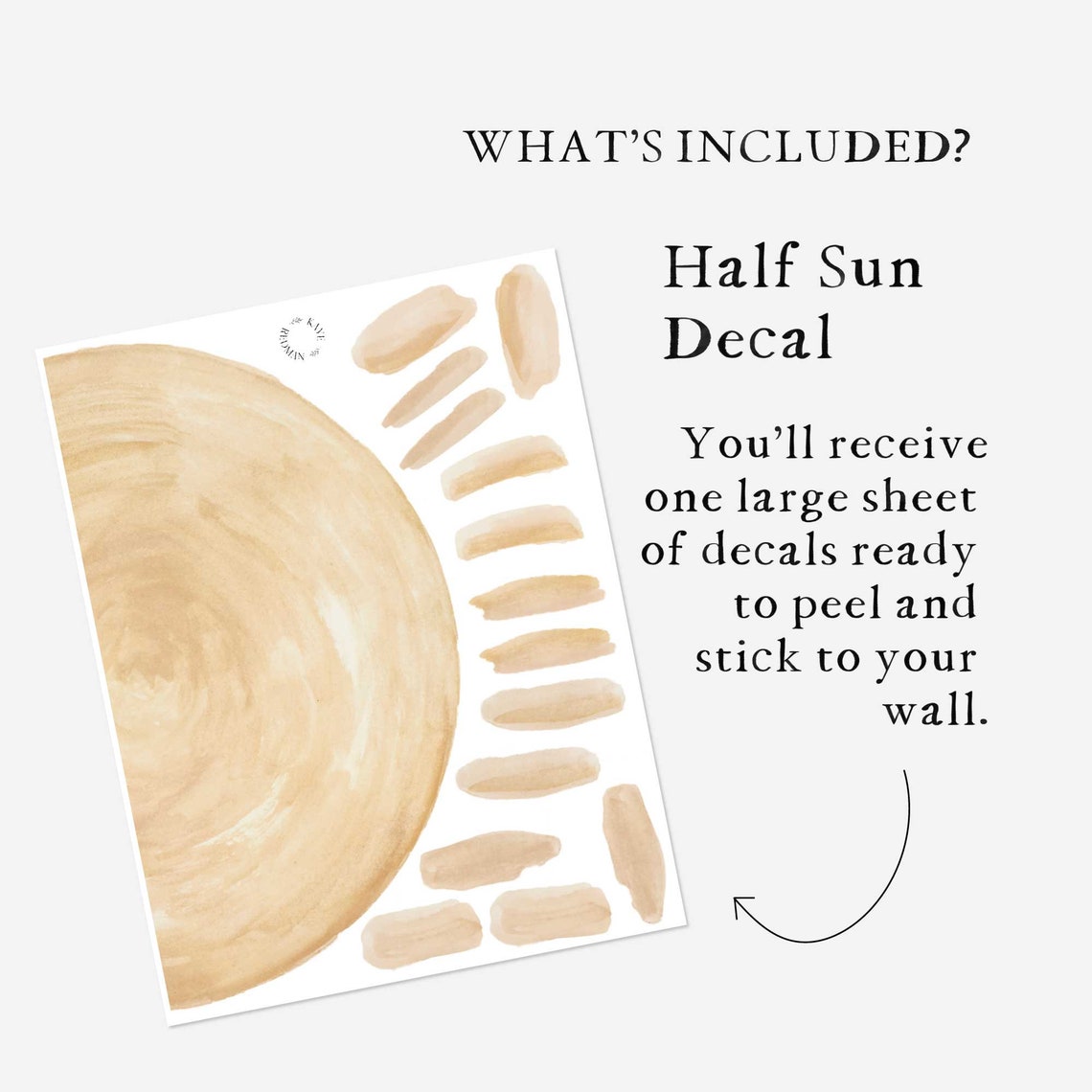 Large Half Sun Fabric Decal / Sun Wall Sticker / Kids Bedroom - Etsy