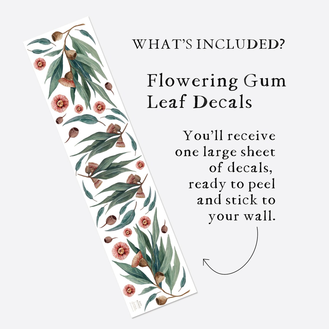 Flowering Gum Decals / Australian Native / Gum Leaves / Wall - Etsy ...