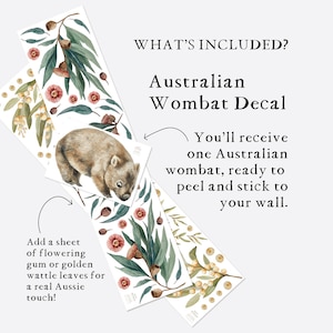 Australian Wombat Decal / Wall Sticker / Aussie Animals / Kids Bedroom ...