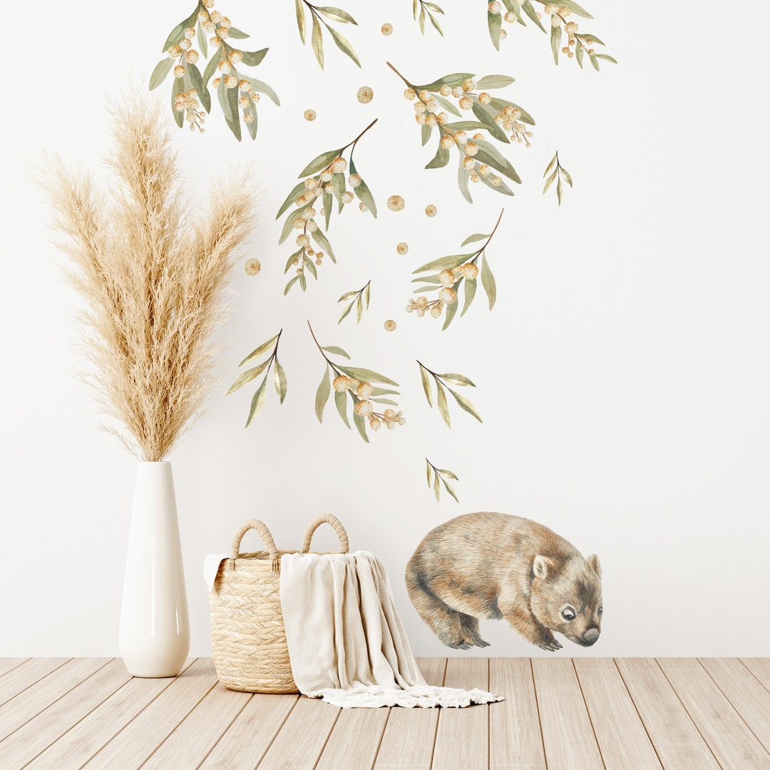 Australian Wombat Decal / Wall Sticker / Aussie Animals / Kids Bedroom ...