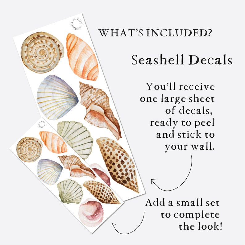 Seashell Fabric Wall Decal / Shell Wall Decal / Coastal / - Etsy