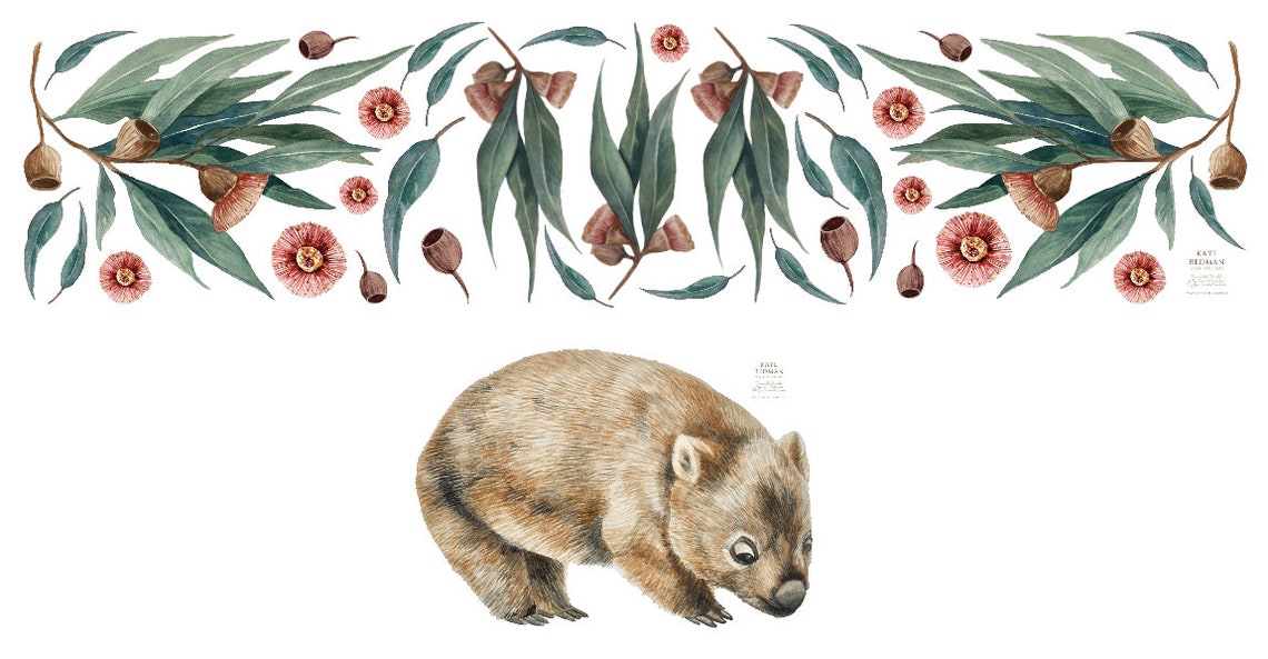 Flowering Gum Decals / Australian Native / Gum Leaves / Wall - Etsy ...