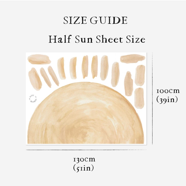 Large Half Sun Fabric Decal / Sun Wall Sticker / Kids Bedroom - Etsy