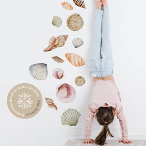 Seashell Fabric Wall Decal / Shell Wall Decal / Coastal / Ocean Wall ...
