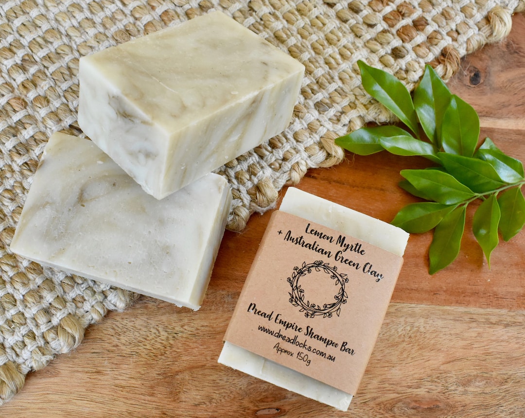 Shampoo Bar for Dreadlocks 150gm Lemon Myrtle + Australian Green Clay ...