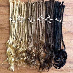 Mermaid Human Hair Dreadlock Extensions X 15, Real Hair Dreads, 50cm ...