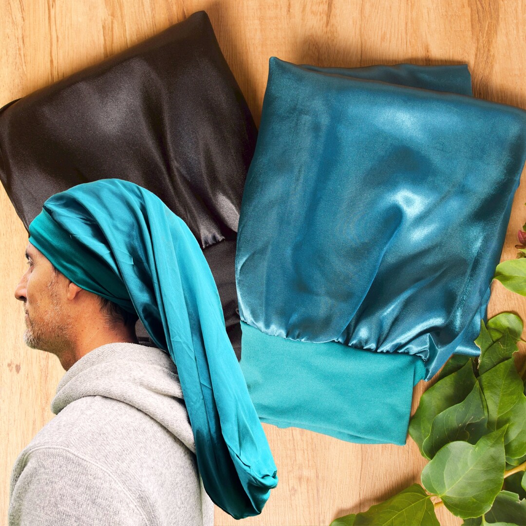Long Hair Satin Sleep Bonnet Perfect for Dreadlocks, Braids and Long ...