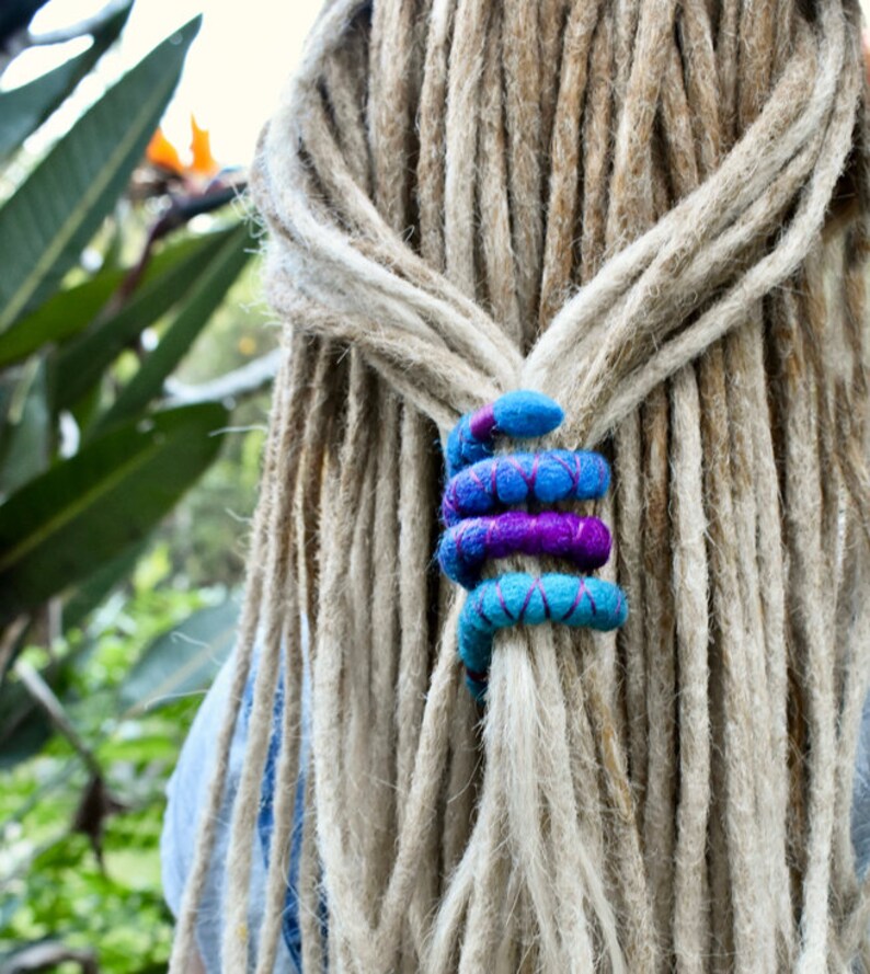 40cm Long Bendable Woollen Hair Tie for Dreadlocks by Dread Empire - Etsy