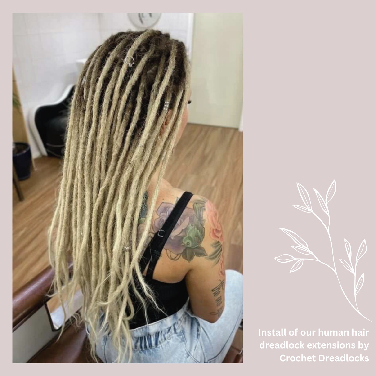 Human Hair Dreadlock Extensions X 5, Real Hair Dreads, 40cm/16inches ...