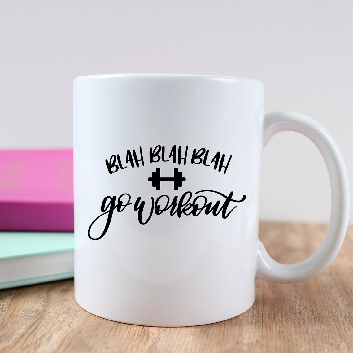 Blah Blah Blah Go Workout Mug Workout Mug Fitness Mug | Etsy