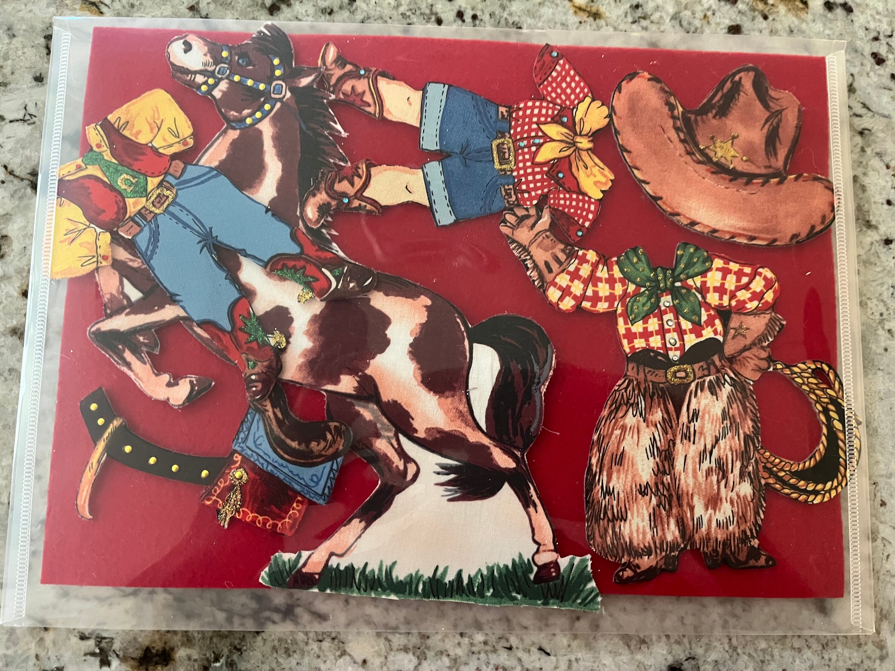Cowboy & Cowgirl by Whistler Studios Fabric Paper Dolls With Clothing ...