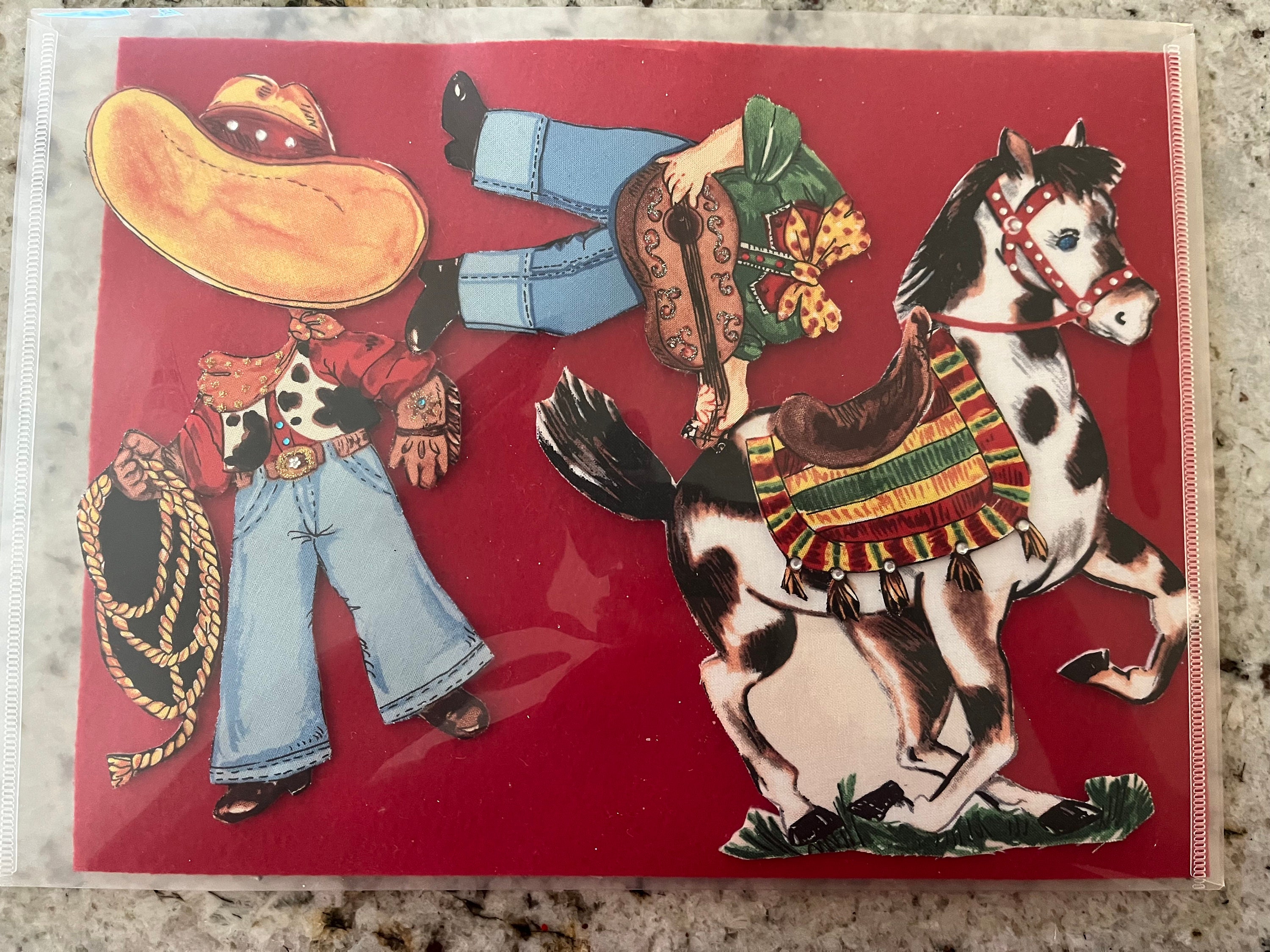 Cowboy & Cowgirl by Whistler Studios Fabric Paper Dolls With Clothing ...