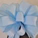 Light Blue Bow, Baby Blue Bow, Bow for Spring, Spring Decorative Bow ...