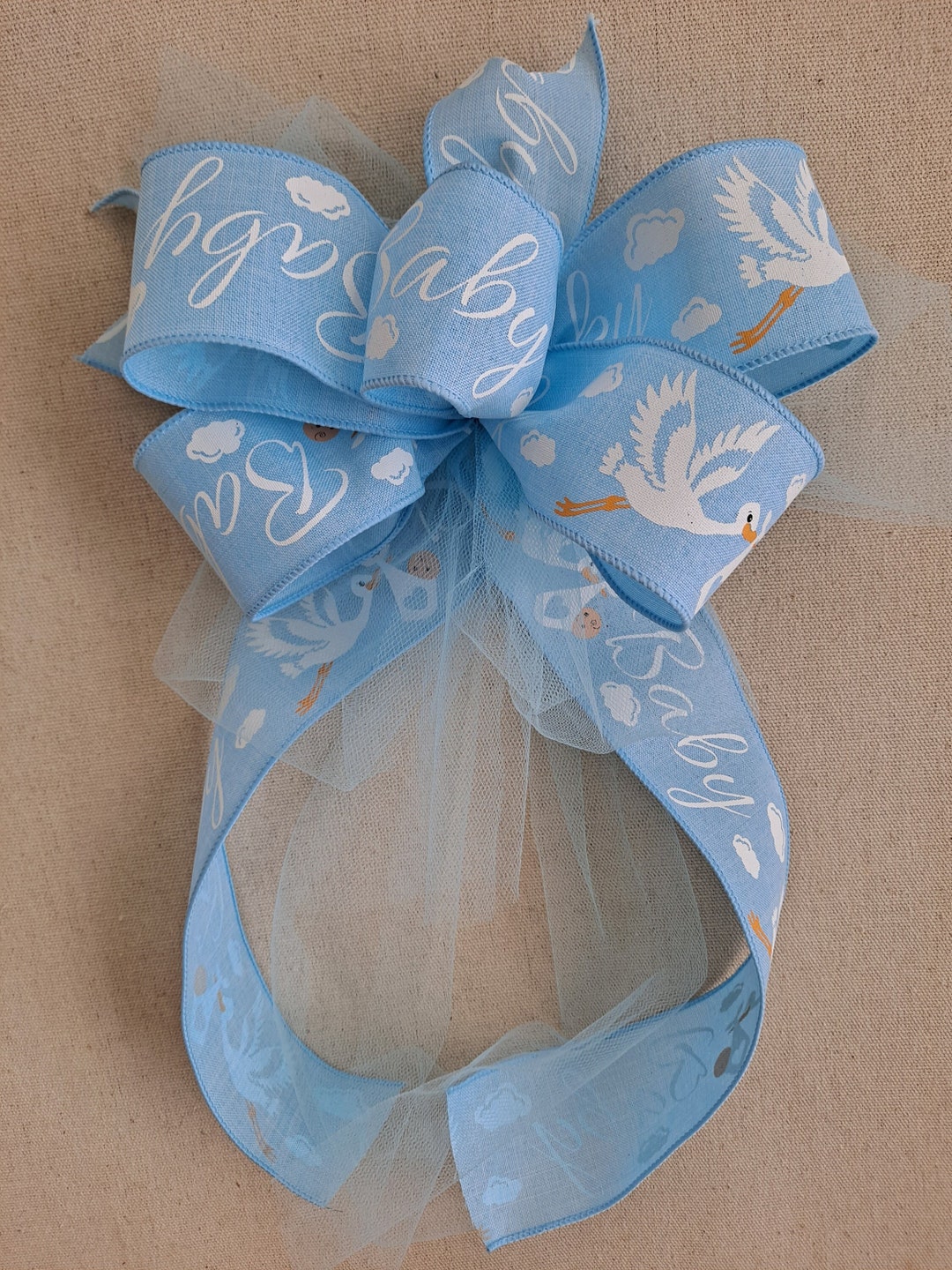 Baby Blue Bows, Baby Boy Bow, Bow for A Baby Shower - Etsy