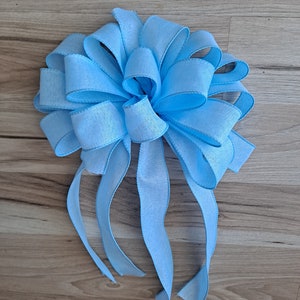 Light Blue Bow, Baby Blue Bow, Bow for Spring, Spring Decorative Bow ...