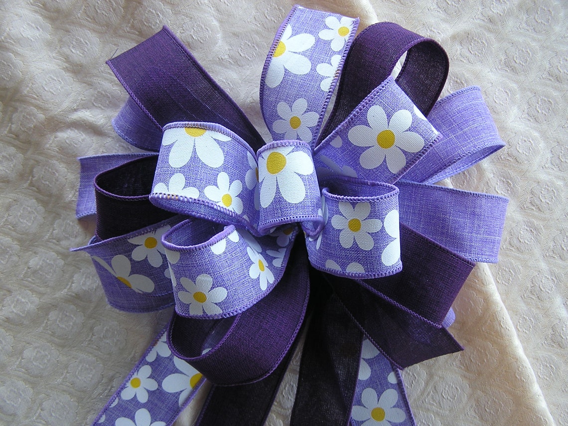 Lavender Floral and Purple Decorative Bow Bows with Lavender | Etsy