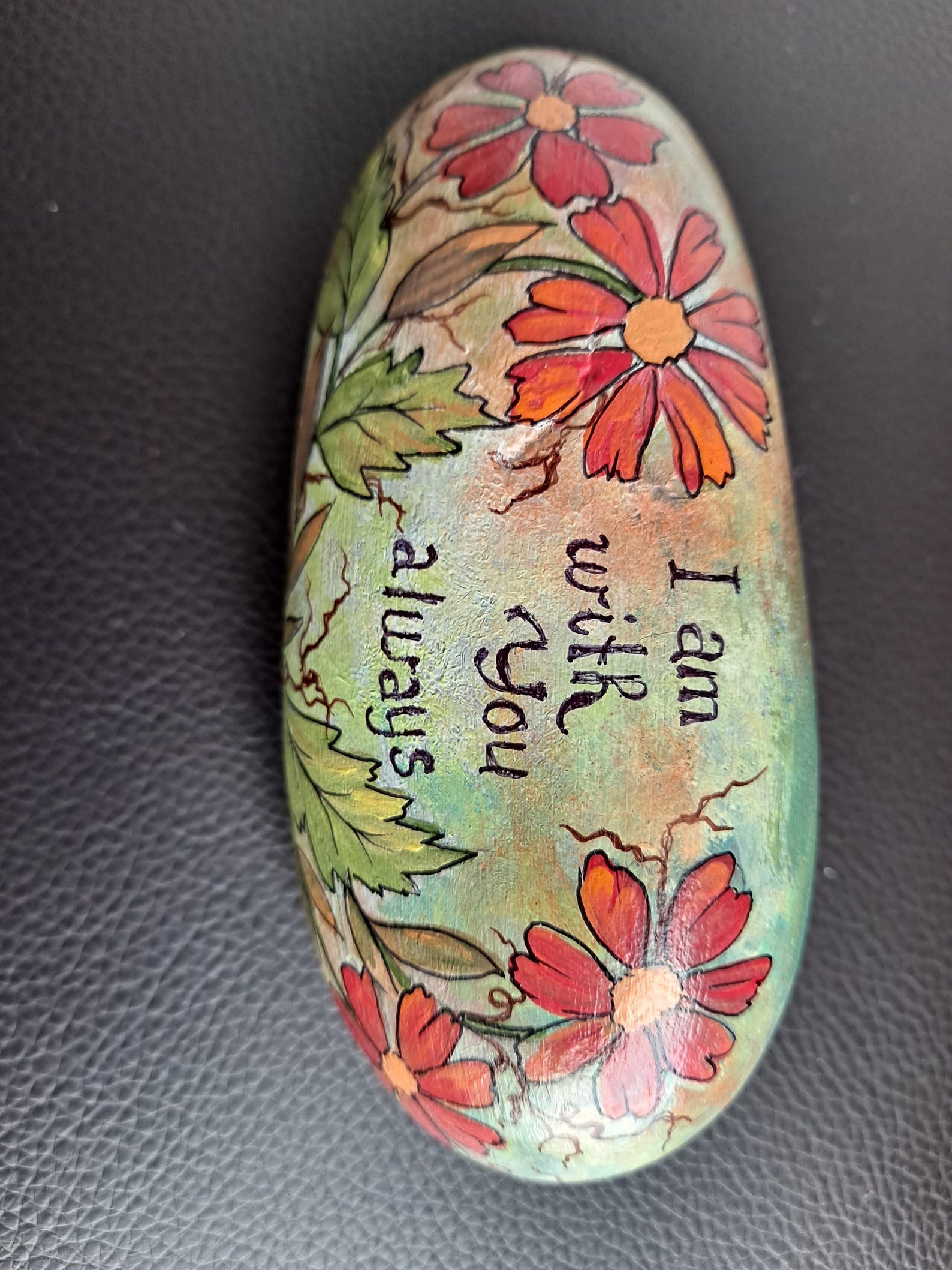 Hand Painted Rock, Valentine Colorful Rock, Religious Rocks, I Am With ...