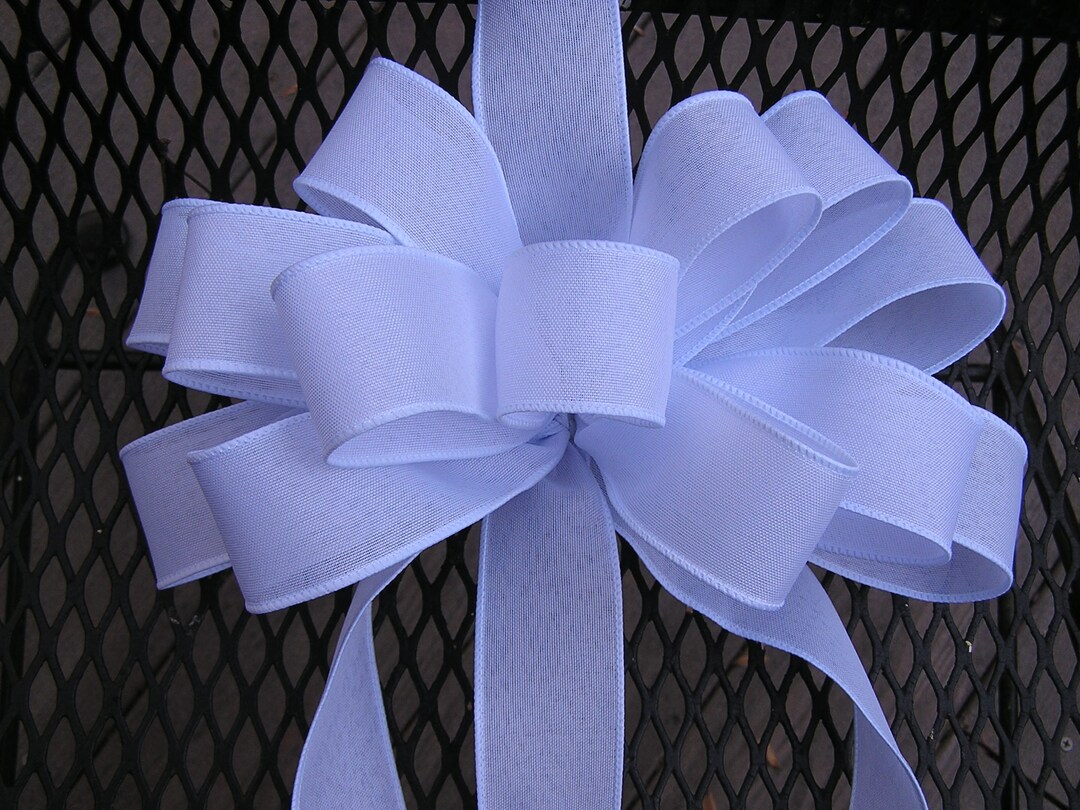 White Bow, Pure White Bow for Home Decor, Wedding Bow, Decorative White ...