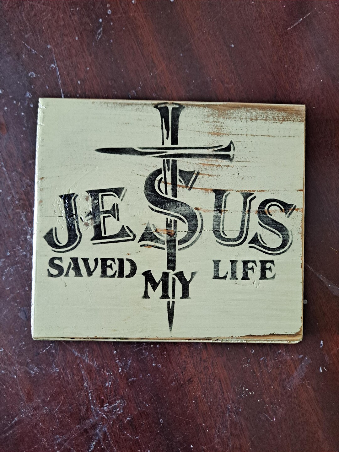 Jesus Saved My Life Wood Sign, Rustic Religious Decor - Etsy