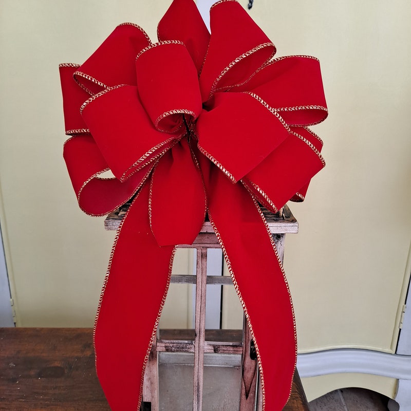 Large Red Outdoor Christmas Bows - Etsy