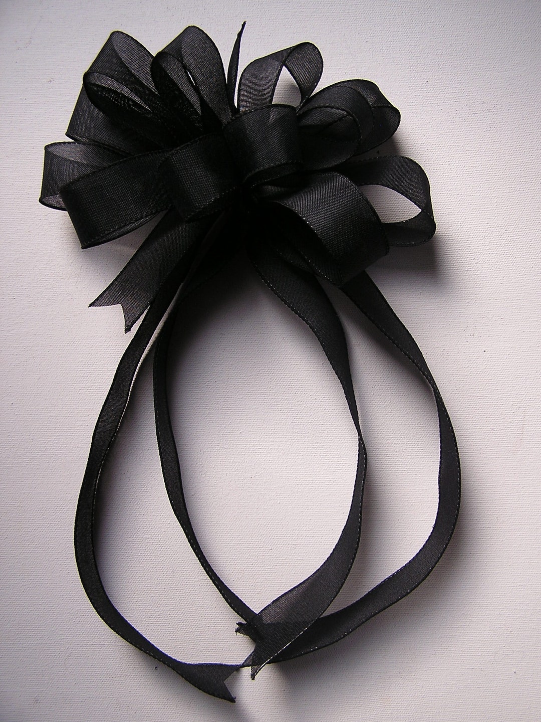 Black Memorial Bow, Decorative Bows, Bows for Wreath, Black Bow Decor ...