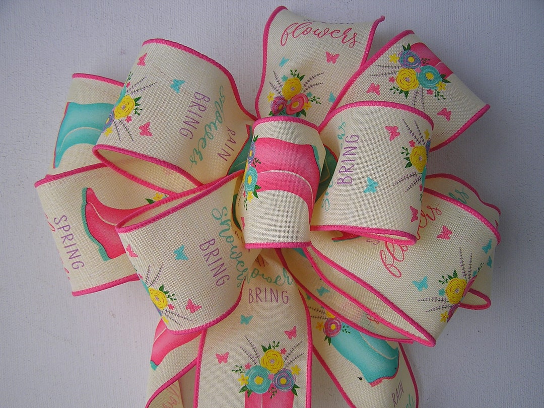 Spring Bows, Summer Bow, Garden Bows, Spring Decoration - Etsy